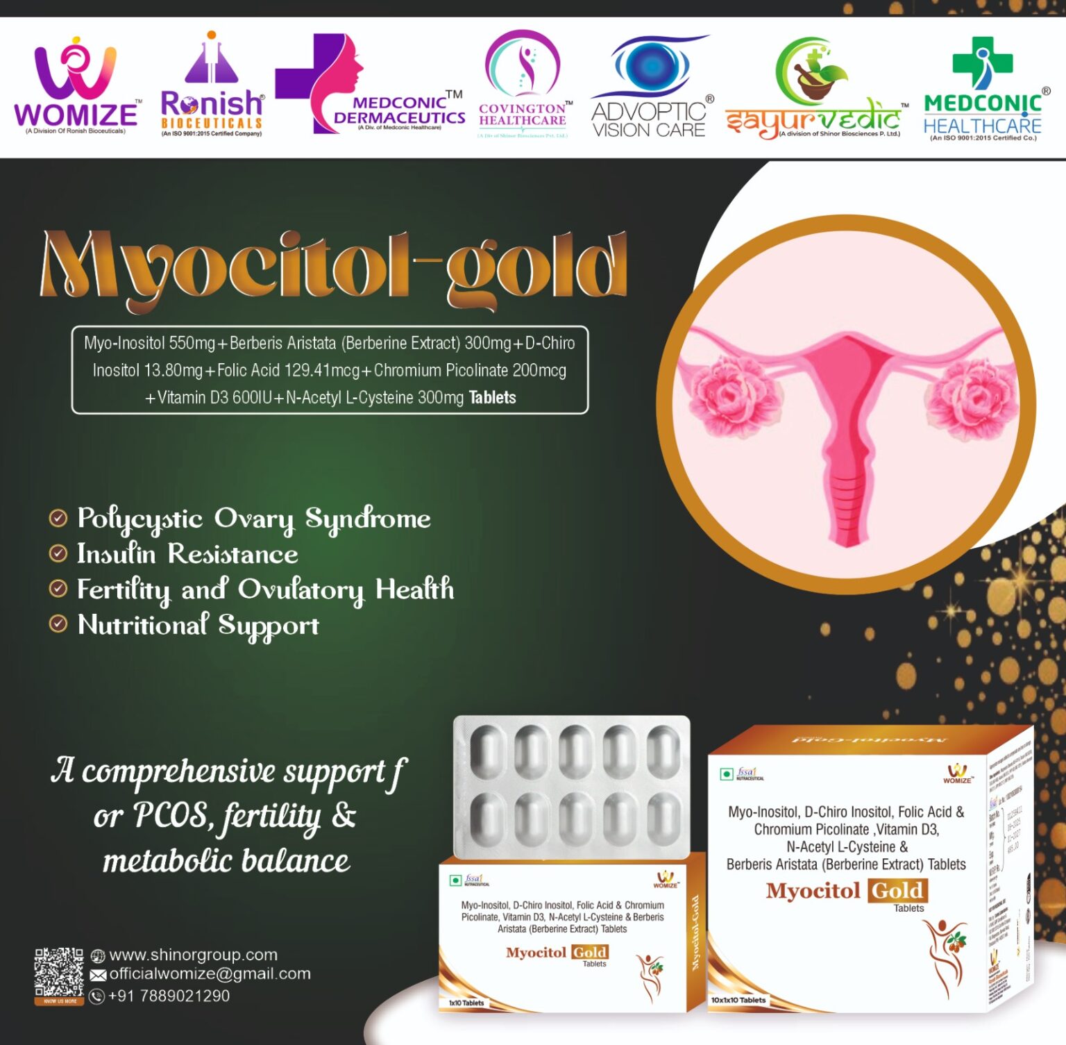 Monopoly Pharma Franchise for MYO-INOSITOL and N-ACETYL-L-CYSTEINE Tablets